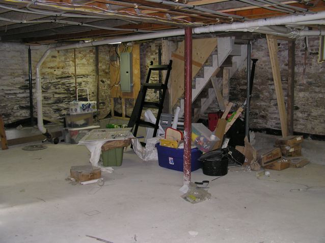 Basement Remodel for Historic House, Fieldstone Foundation